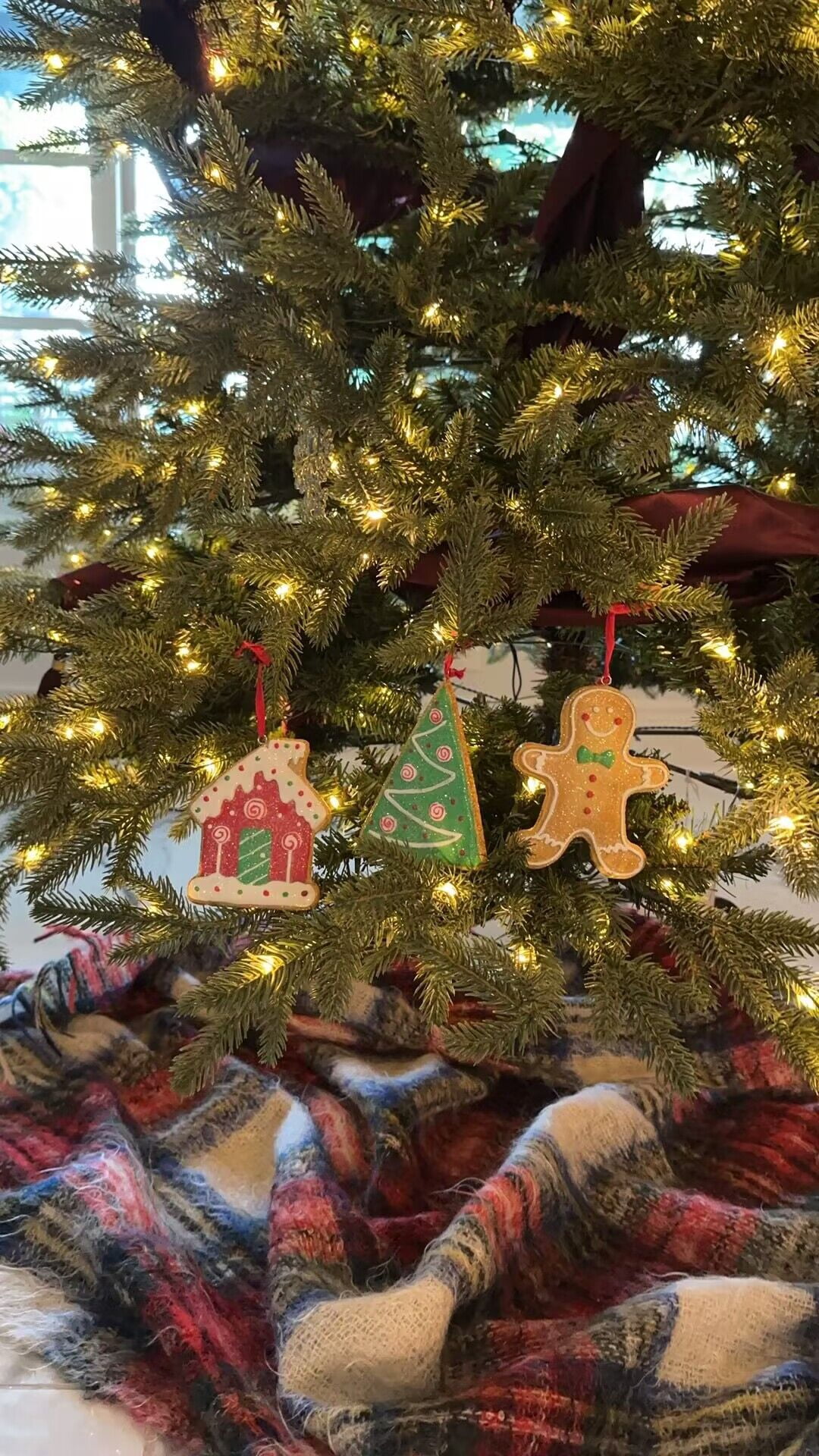 Drew DeRose Designs Gingerbread man,house,tree ornaments, 5"T,3 ...