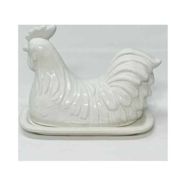 Drew DeRose Designs ceramic rooster butter dish - Walmart.com