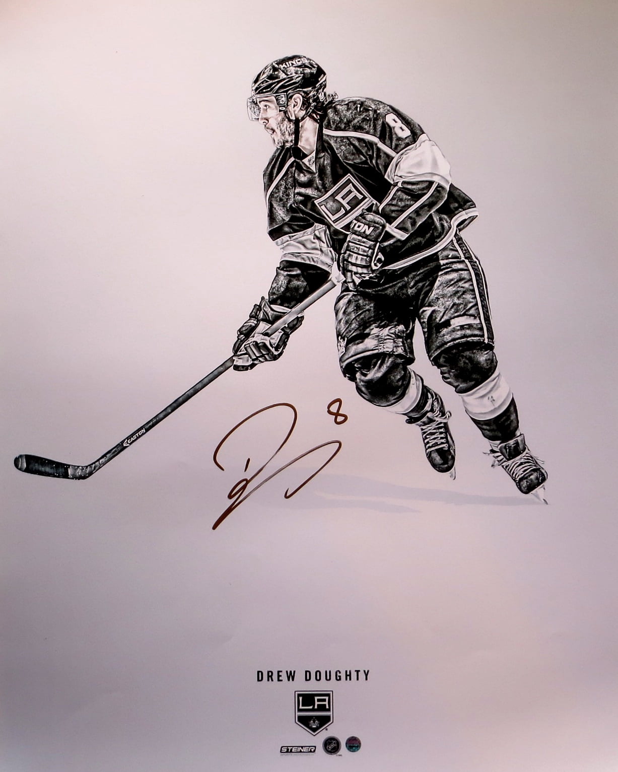 Drew Doughty Autographed 16X20 Photo Platinum Artistic Sketch Kings ...