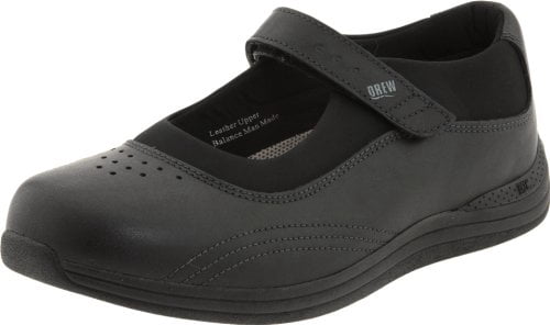 Drew Shoe Women's Rose Mary Jane,Black Calf/Black Stretch,8.5 M US ...