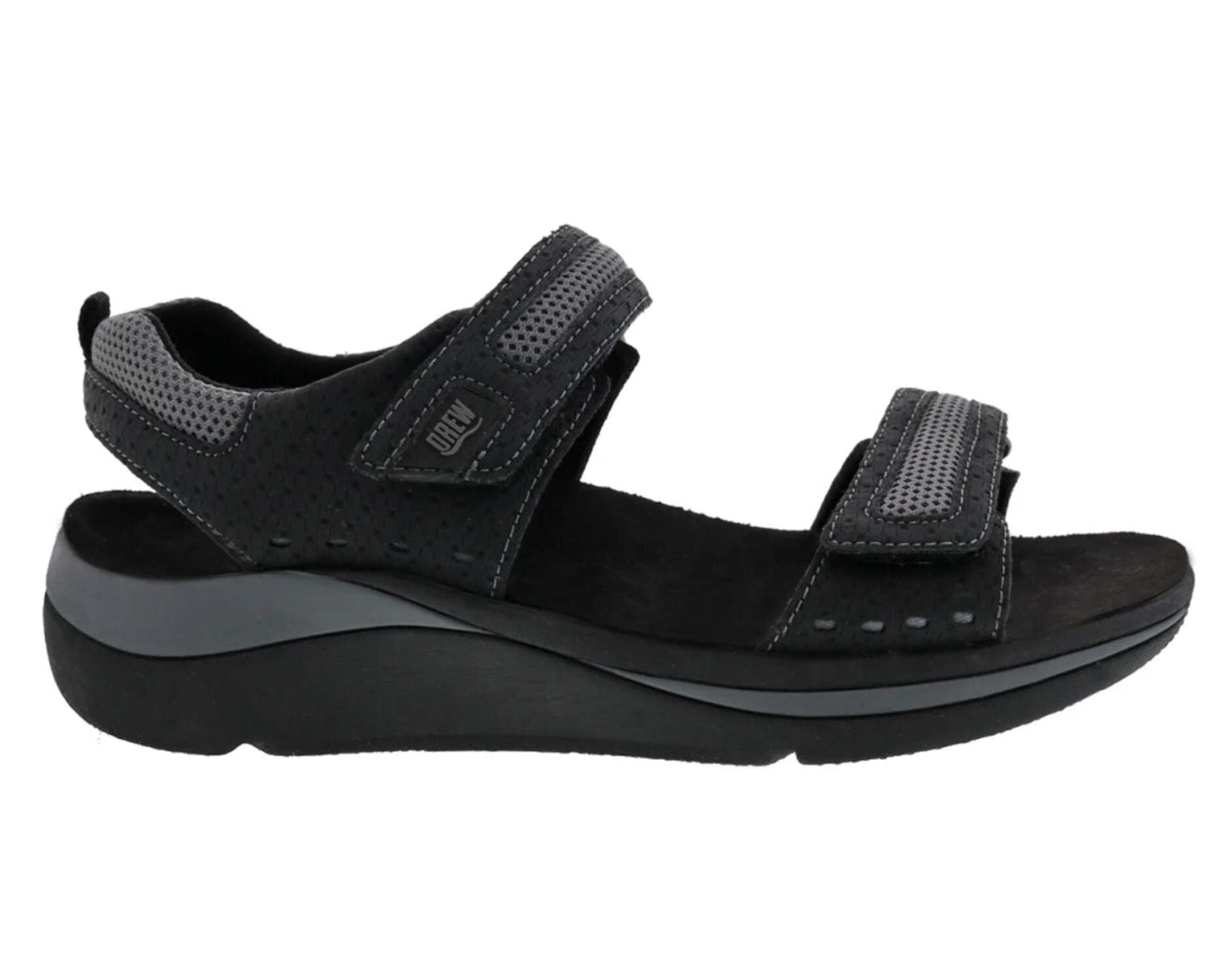 Drew Sophie Women Sandal In Black Mesh Combo - Walmart.com