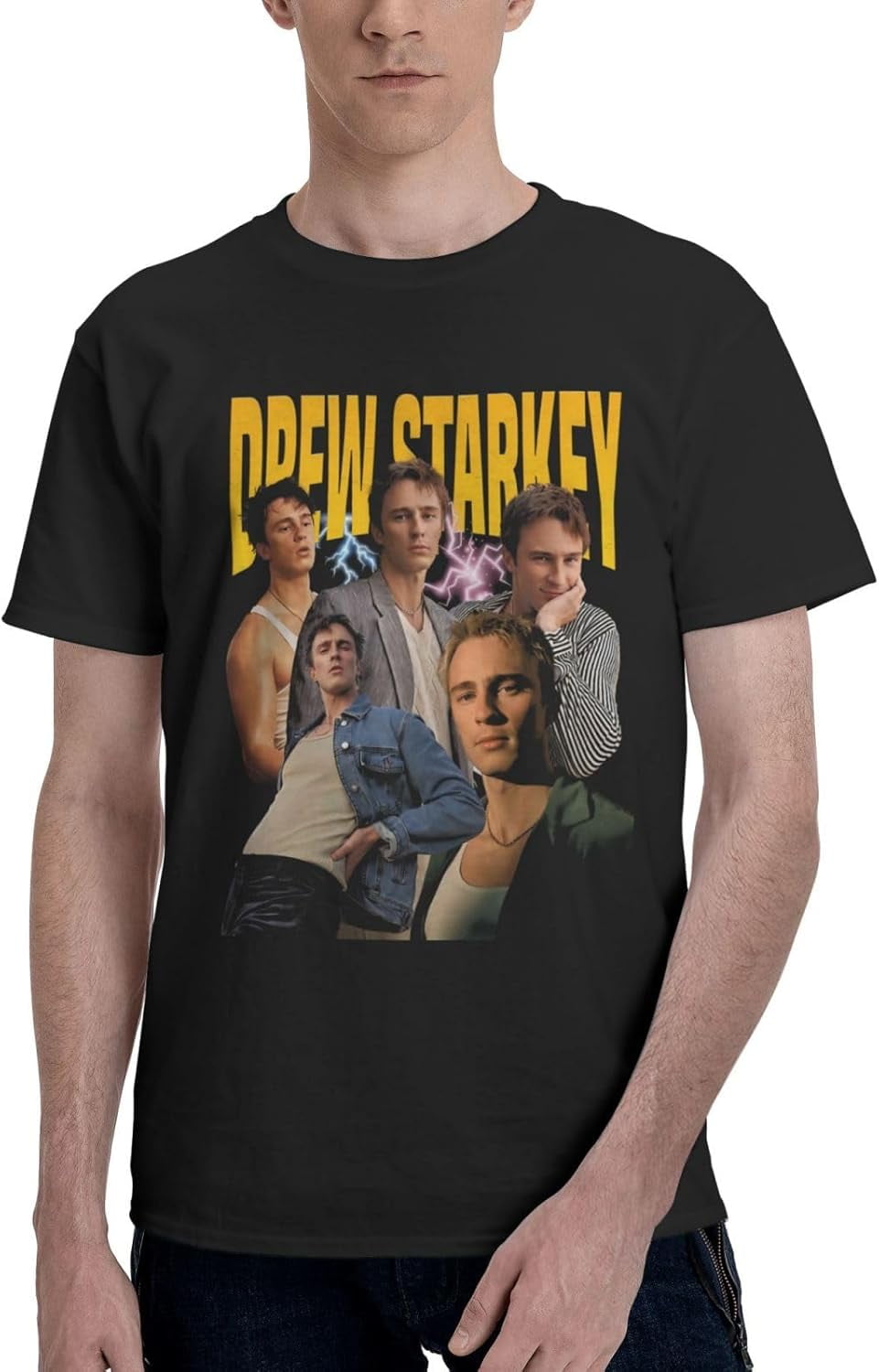 Drew Starkey Shirt Men's Short Sleeve T-Shirt Street Vintage Tshirt ...