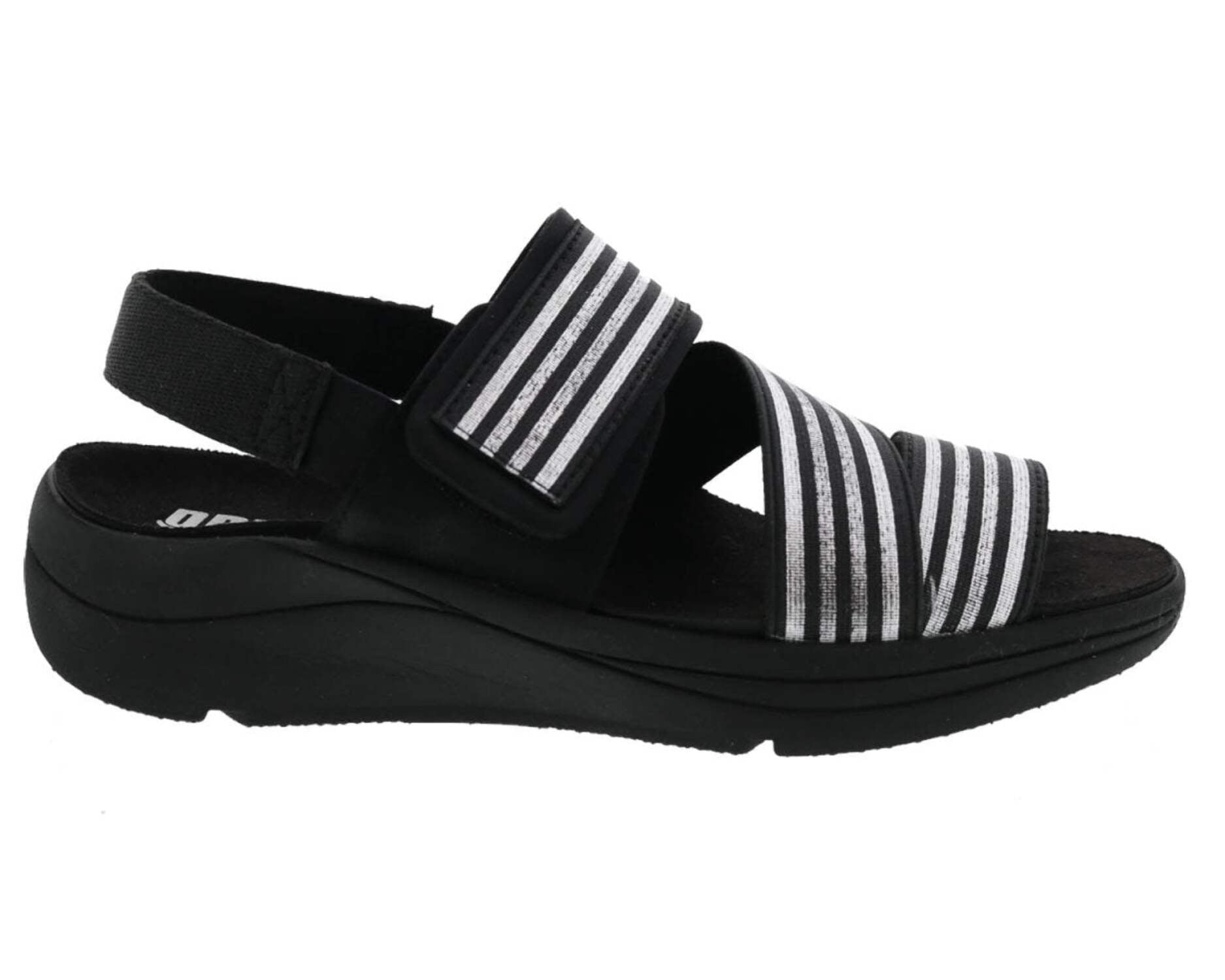 Drew Sutton Women Sandal In Black/silver Combo - Walmart.com