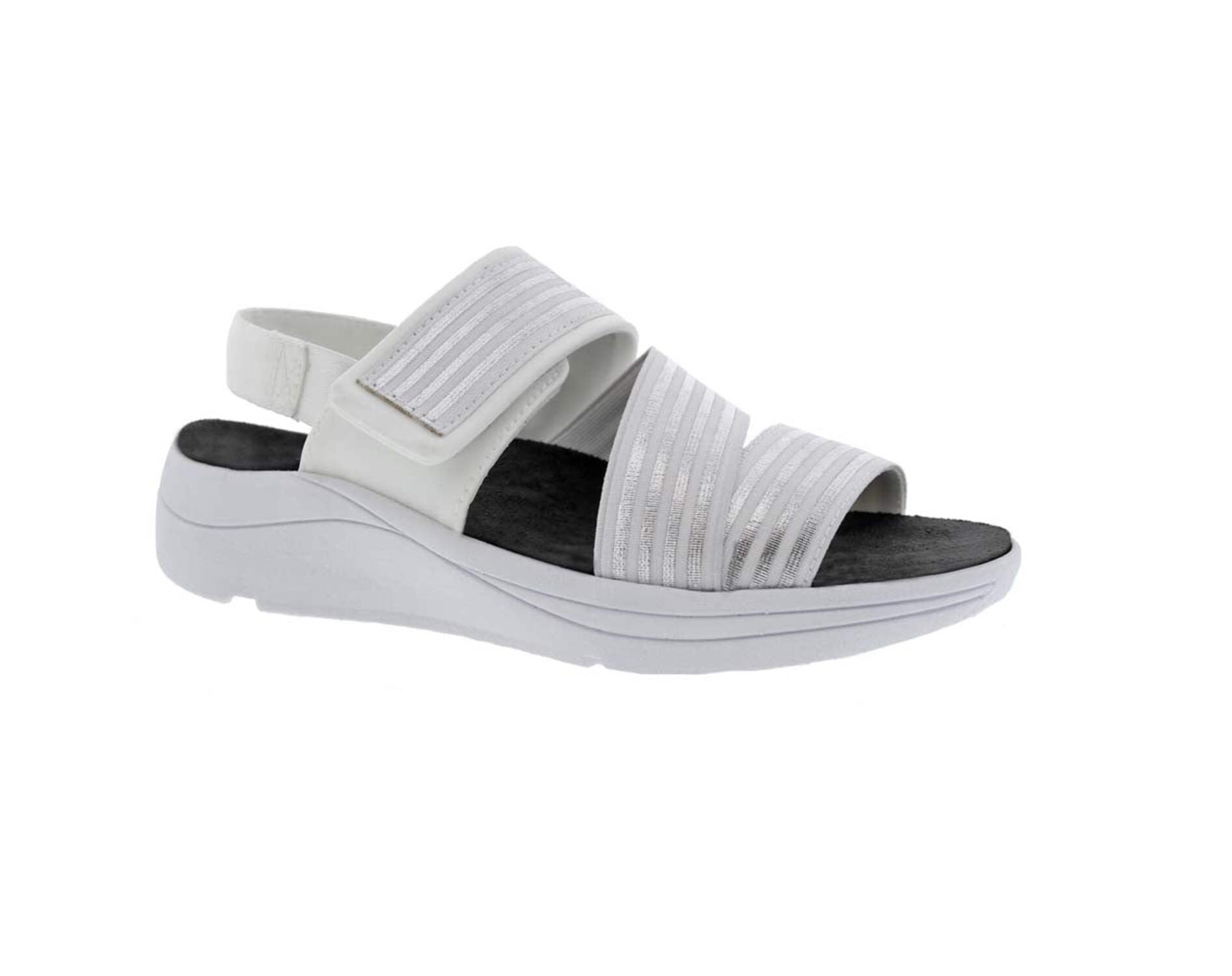 Drew Sutton Women Sandal In White/silver Combo - Walmart.com