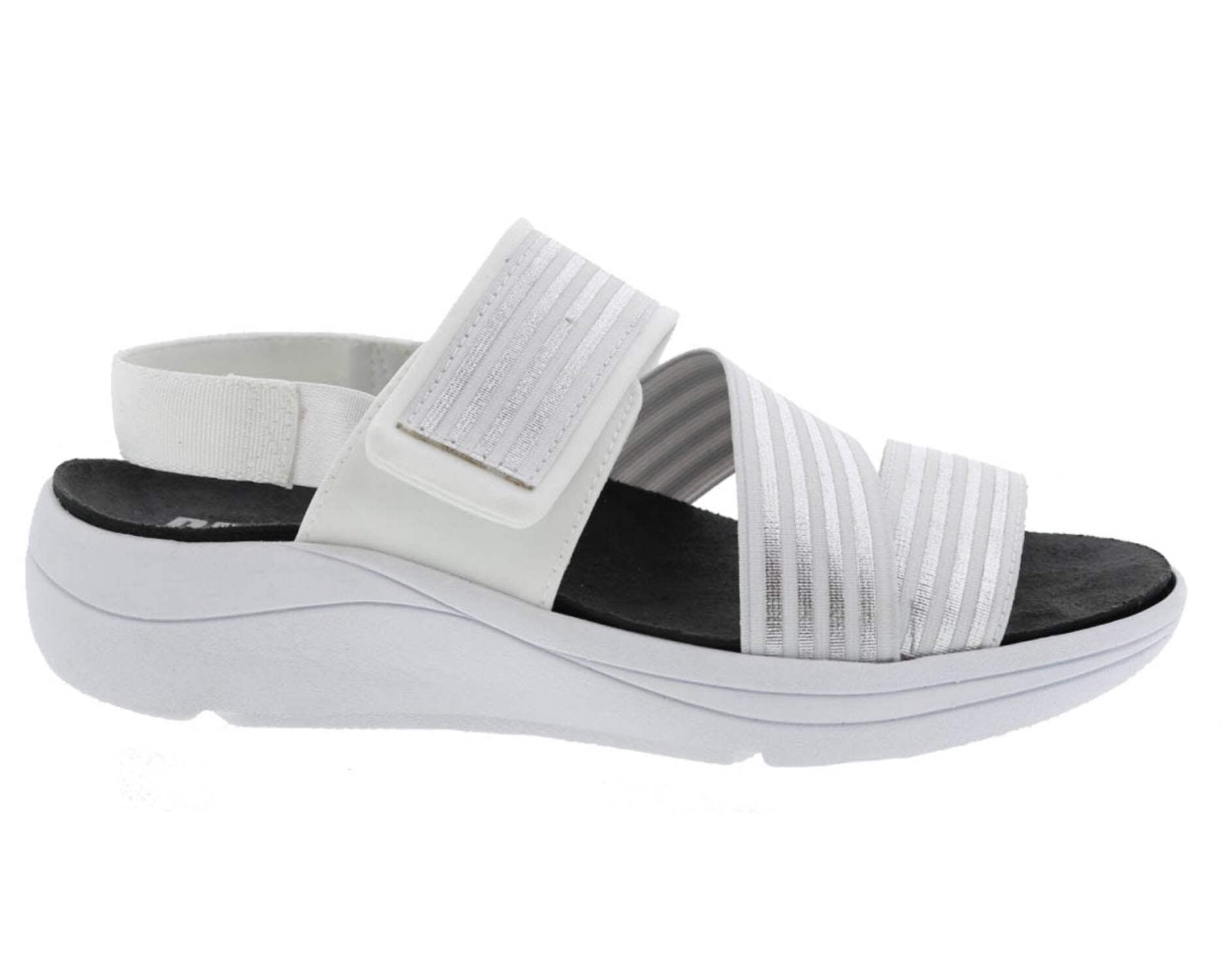 Drew Sutton Women Sandal In White/silver Combo - Walmart.com