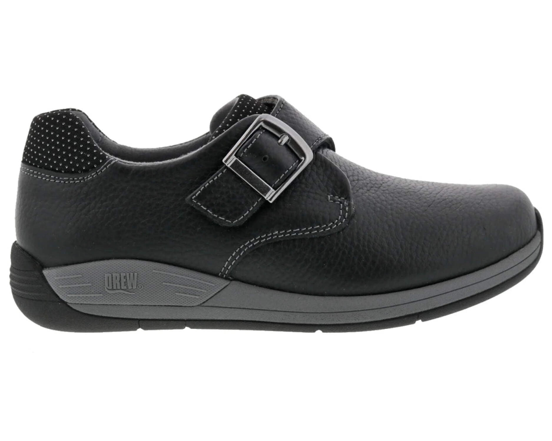 Drew Tempo Women Adjustable Closure Slip-on Shoes In Black Leather ...