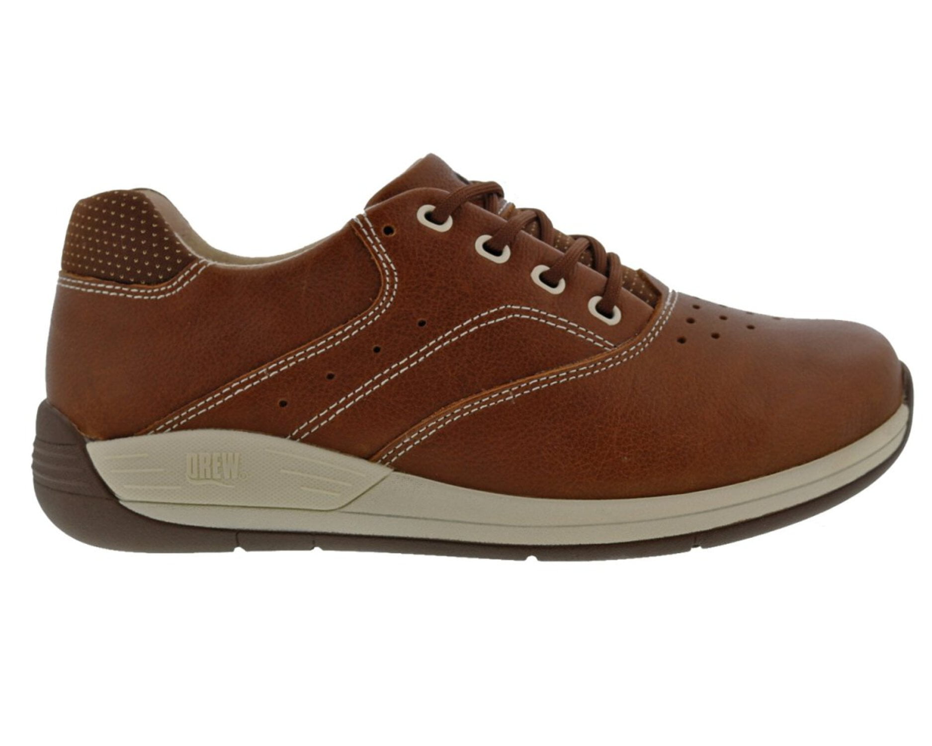 Drew Tour Women Oxford Walking Shoes In Camel Leather - Walmart.com