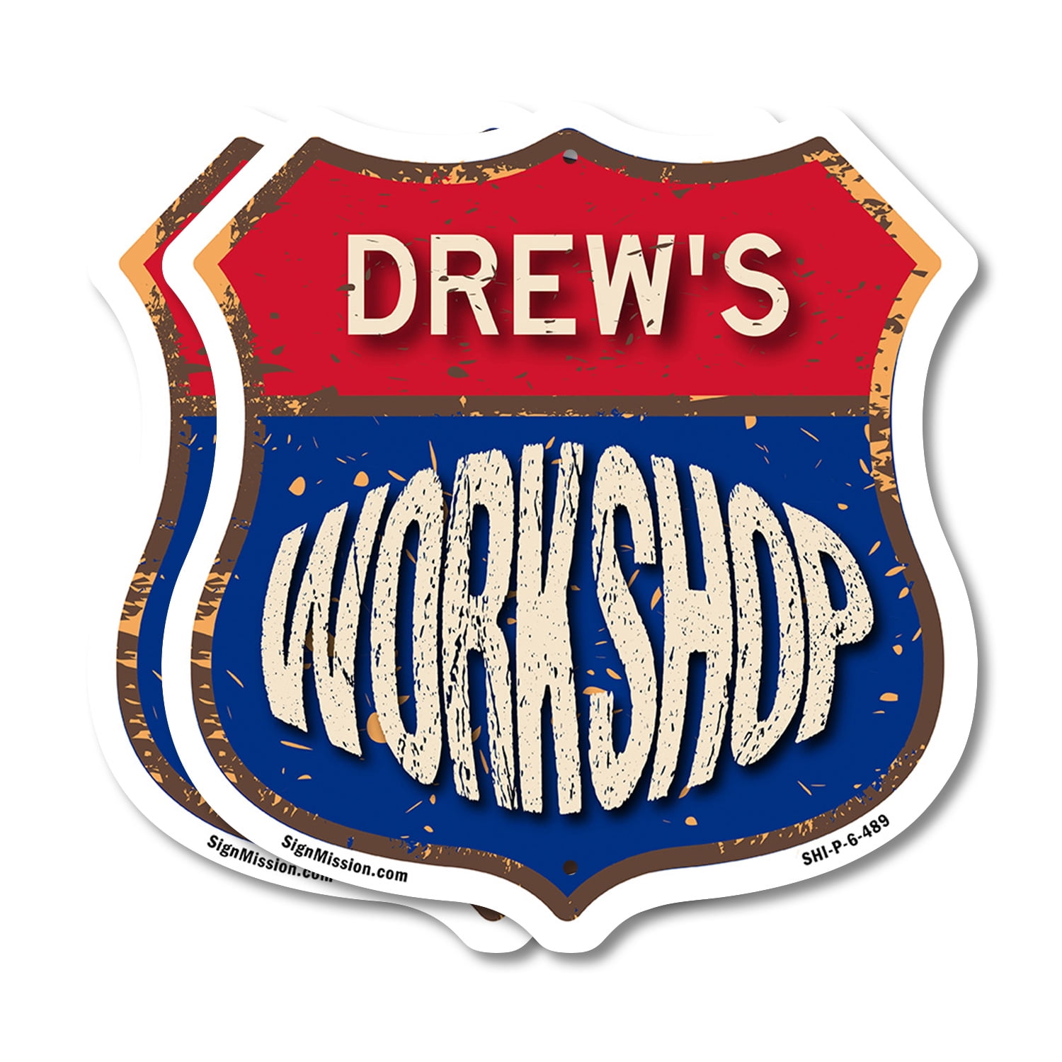 Drew's Workshop (2 Pack) 6 inch X 6 inch Shield Shaped Commercial Grade ...