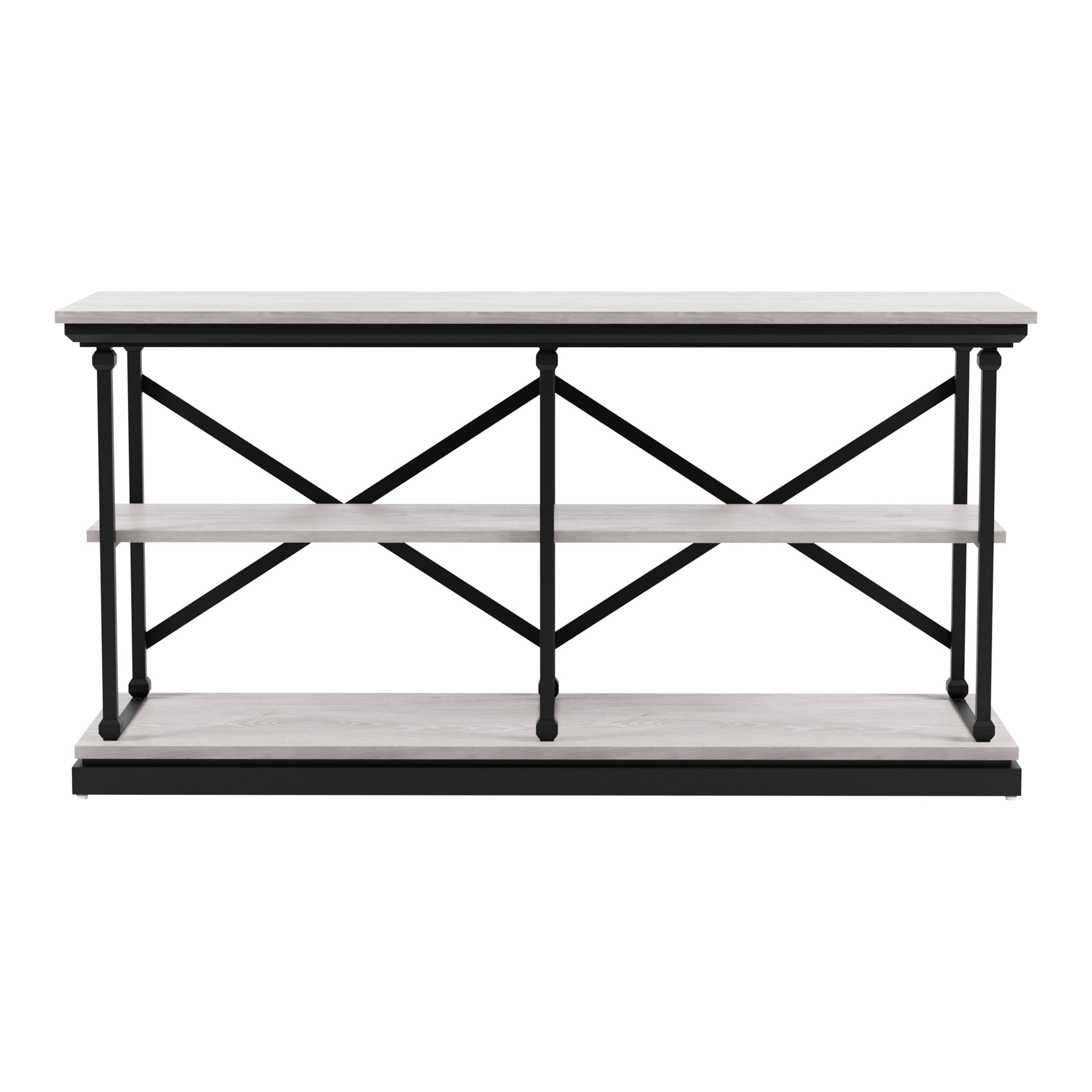 Drewden 2-Shelf Wood Rectangle Sofa Table, Antique White - Walmart.com