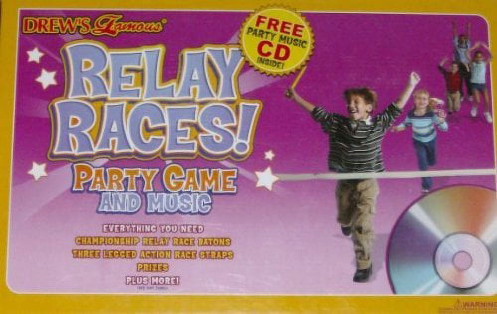 Drews Famous Relay Races Party Game with CD Music Kids Race Prizes ...
