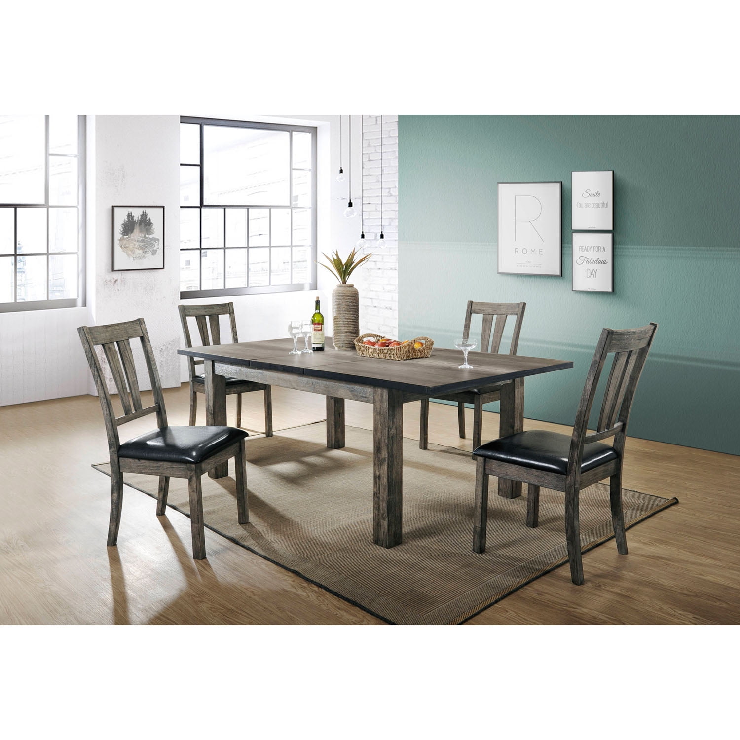 Drexel Dining 5-Piece Set with Four Cushioned Chairs - Walmart.com