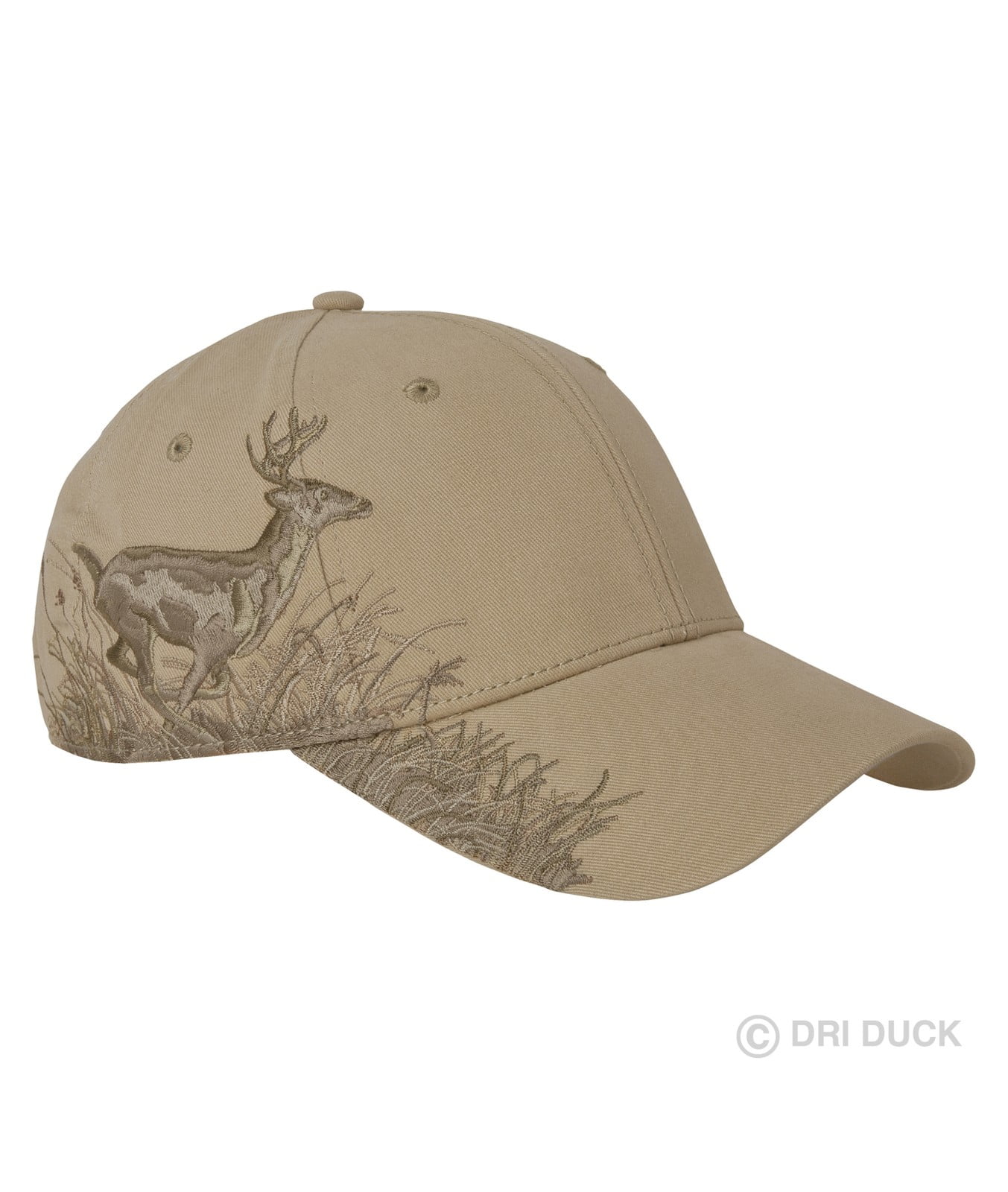 Dri Duck 3200 Wildlife Series Brushed Cotton Cap, Running Buck & Light ...