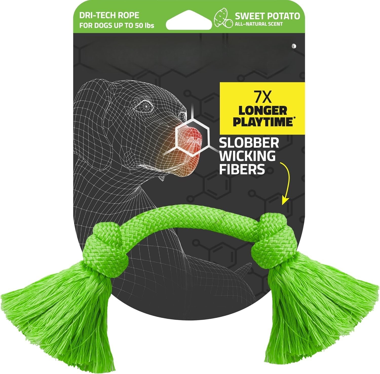 | Dri-Tech Rope Tug of War Rope for Aggressive Chewers | Medium Sweet ...