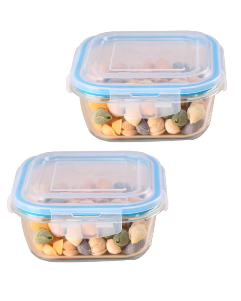 Dribble Clip N Lock Square Borosilicate Glass Container with Airtight ...