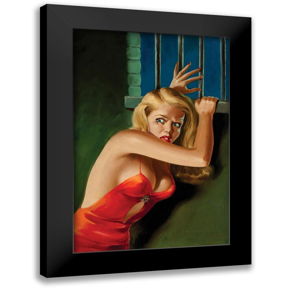 Driben, Peter 11x14 Black Modern Framed Museum Art Print Titled - The Prisoner - Pulp Cover ...