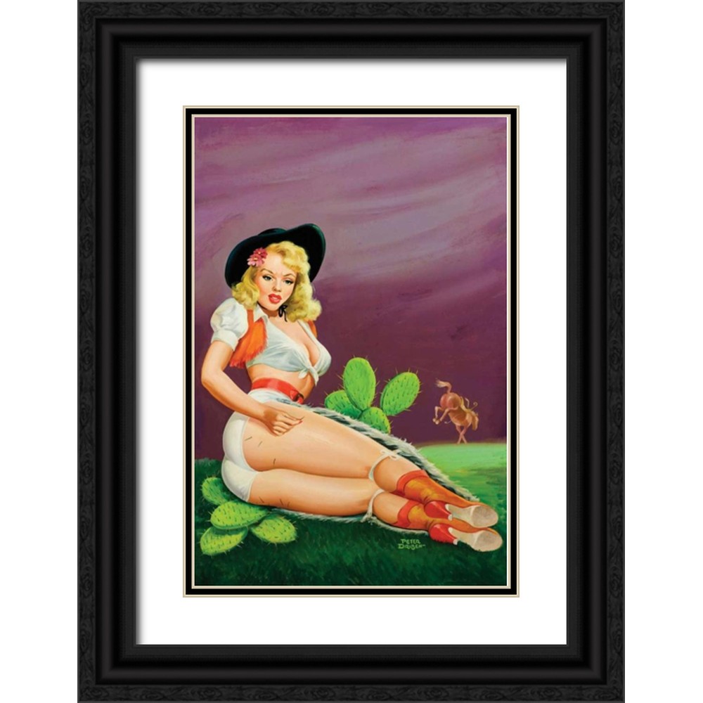 Driben, Peter 11x14 Black Ornate Wood Framed with Double Matting Museum Art Print Titled - Flirt ...