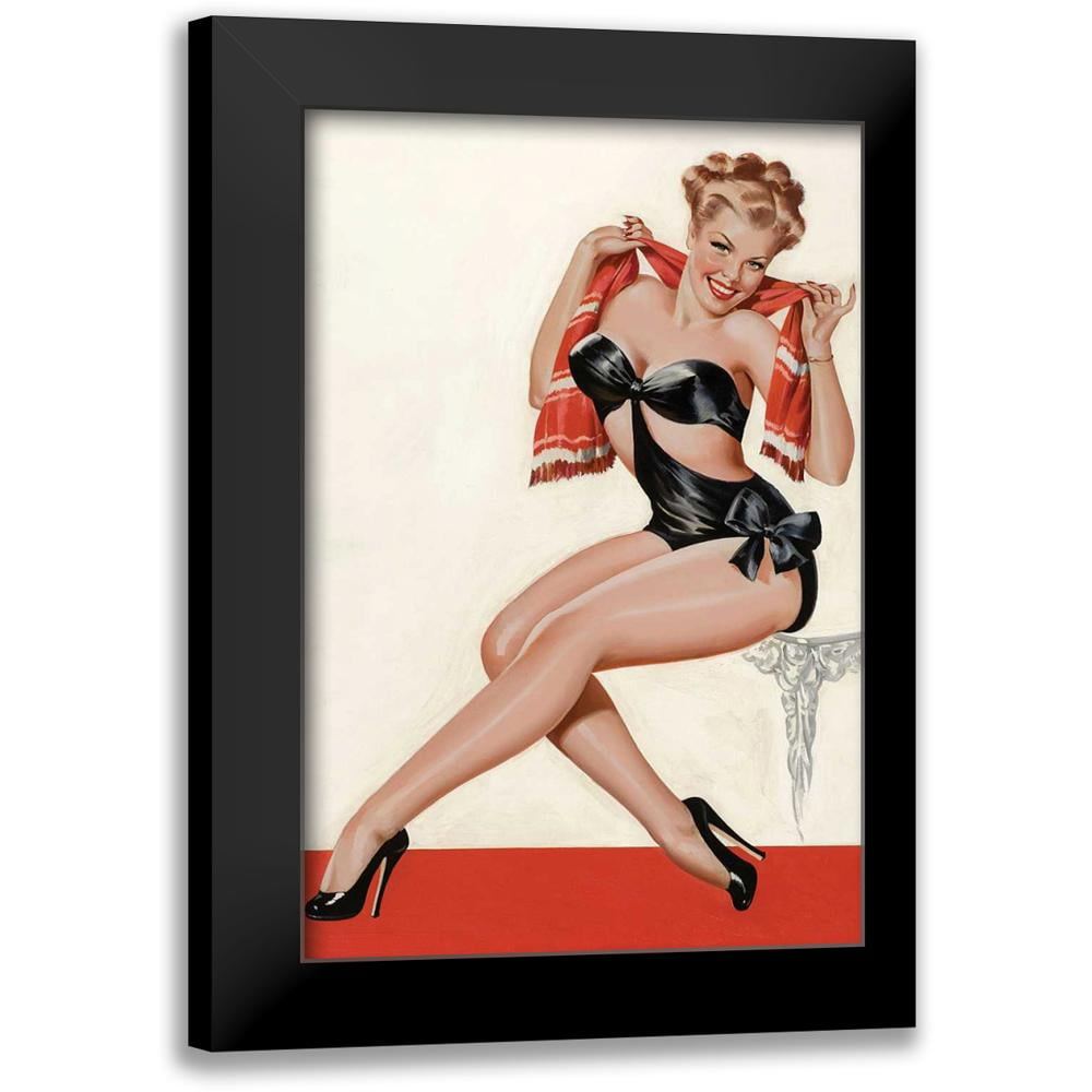Driben, Peter 17x24 Black Modern Framed Museum Art Print Titled - Mid-Century Pin-Ups - Wink ...