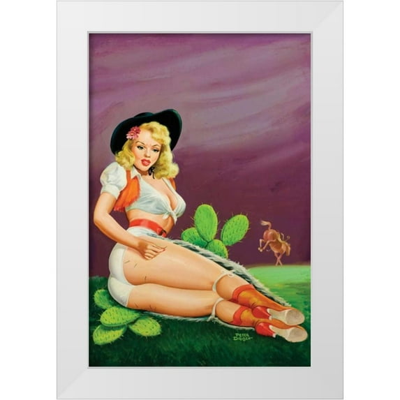 Driben, Peter 23x32 White Modern Wood Framed Museum Art Print Titled - Flirt Magazine: Fallin on ...