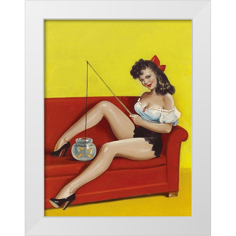 Driben, Peter 25x32 White Modern Wood Framed Museum Art Print Titled - Mid-Century Pin-Ups ...