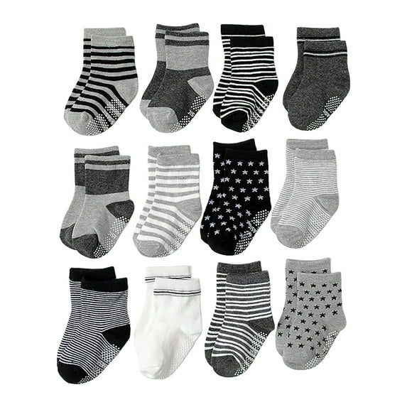 Drie 12PC Grippy Socks for Toddlers Toddler Kids Little Boys Fashion ...