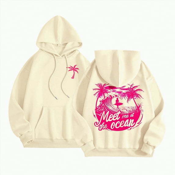 Drie Cute Hoodies for Teen Girls Women's Letter Print Long Sleeve ...