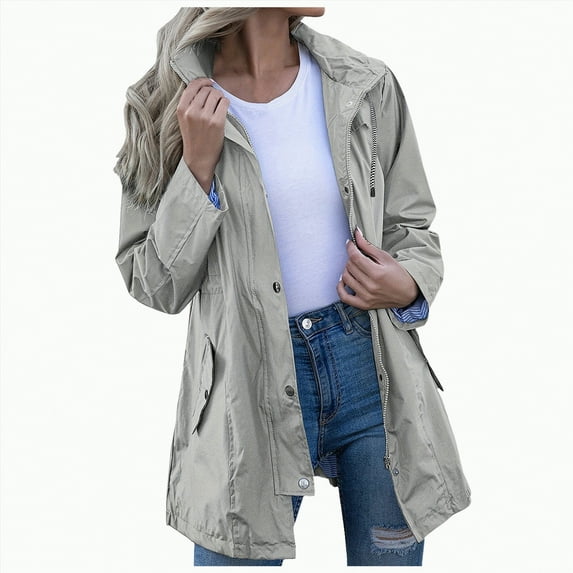 Drie Long Jackets for Women Rain Coats for Women Waterproof Rain Jacket ...