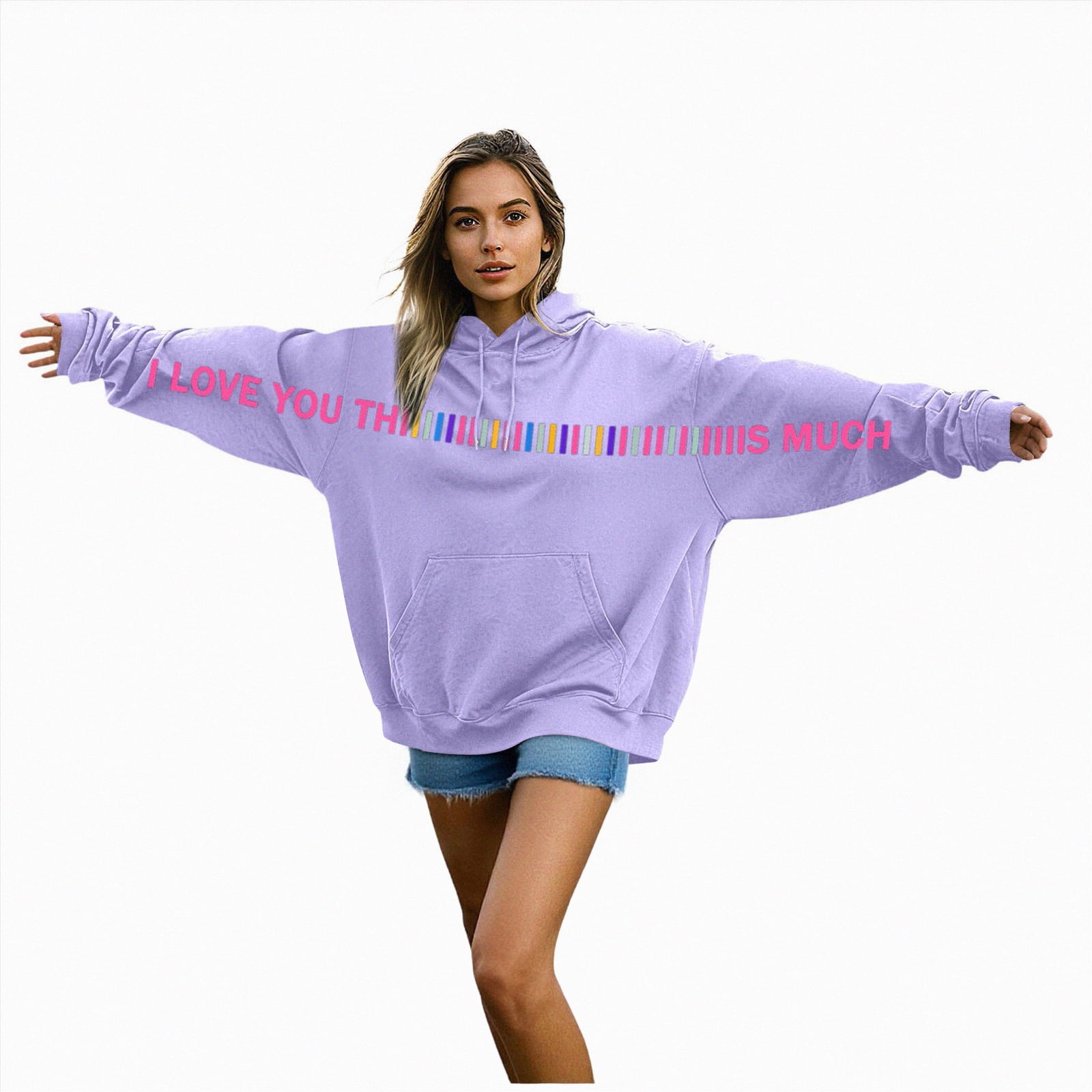 Drie Oversized Hoodie Women Hoodies Oversized Fleece Long Sleeve Comfy ...