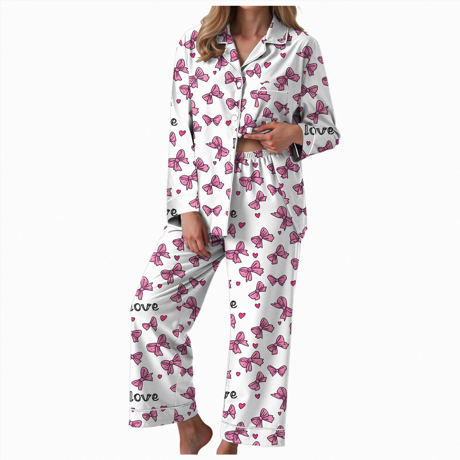 Drie Pj Sets for Woman Button Down Pajamas for Women Valentine's Day ...