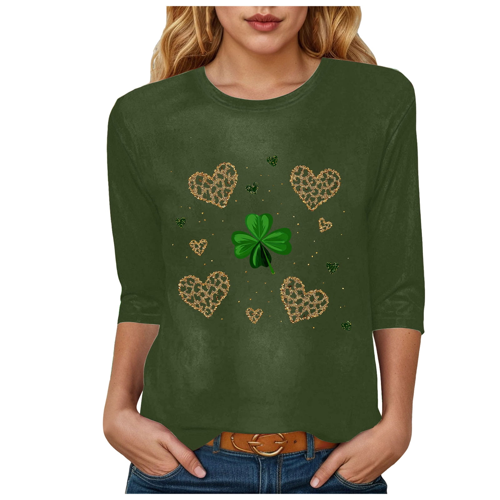 Drie Shamrock Sweater St Patricks Day Sweatshirt for Women Irish ...
