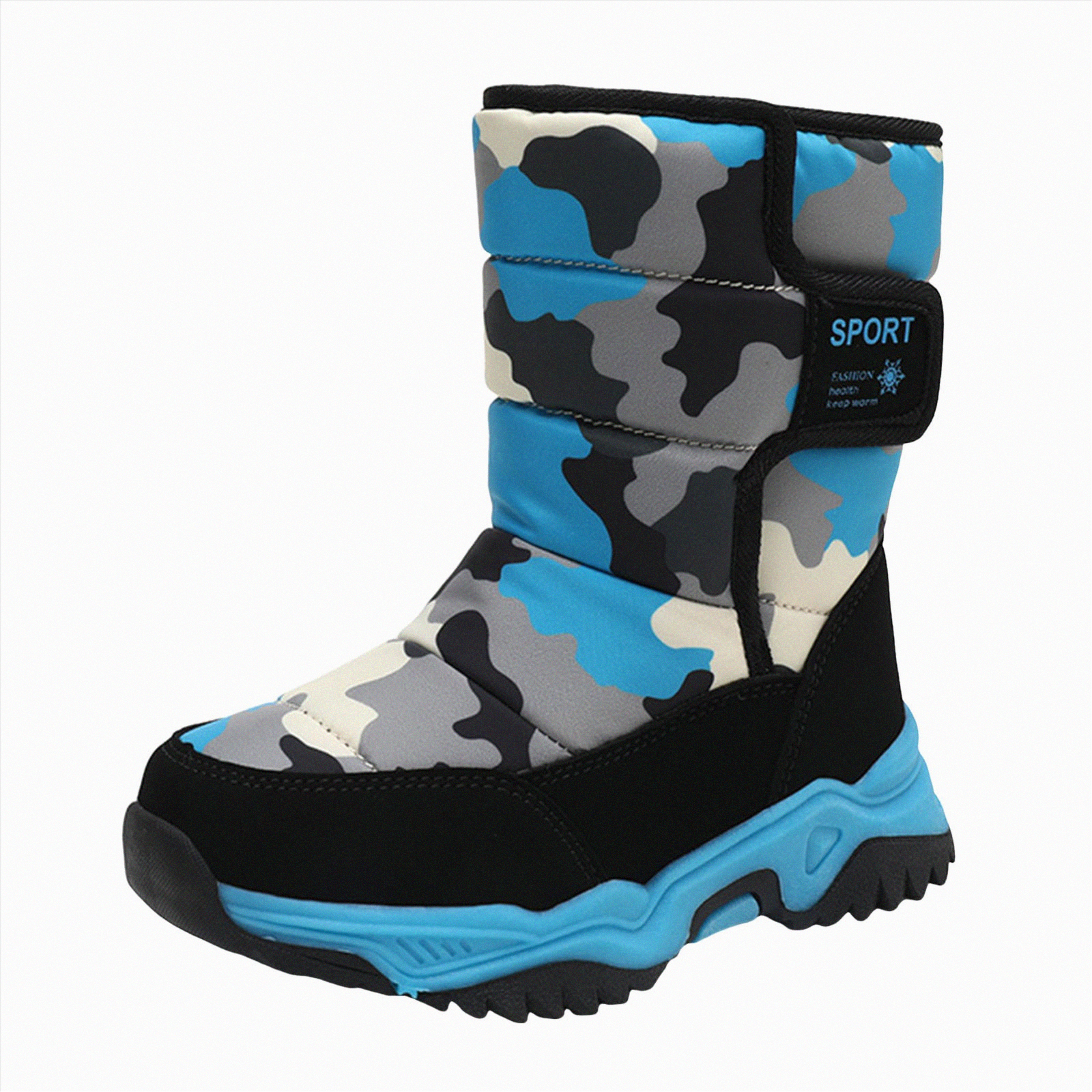 Drie Snow Sled Bo'ys Gi'rls Snow Boots Water Resistant Non-Slip Mid ...