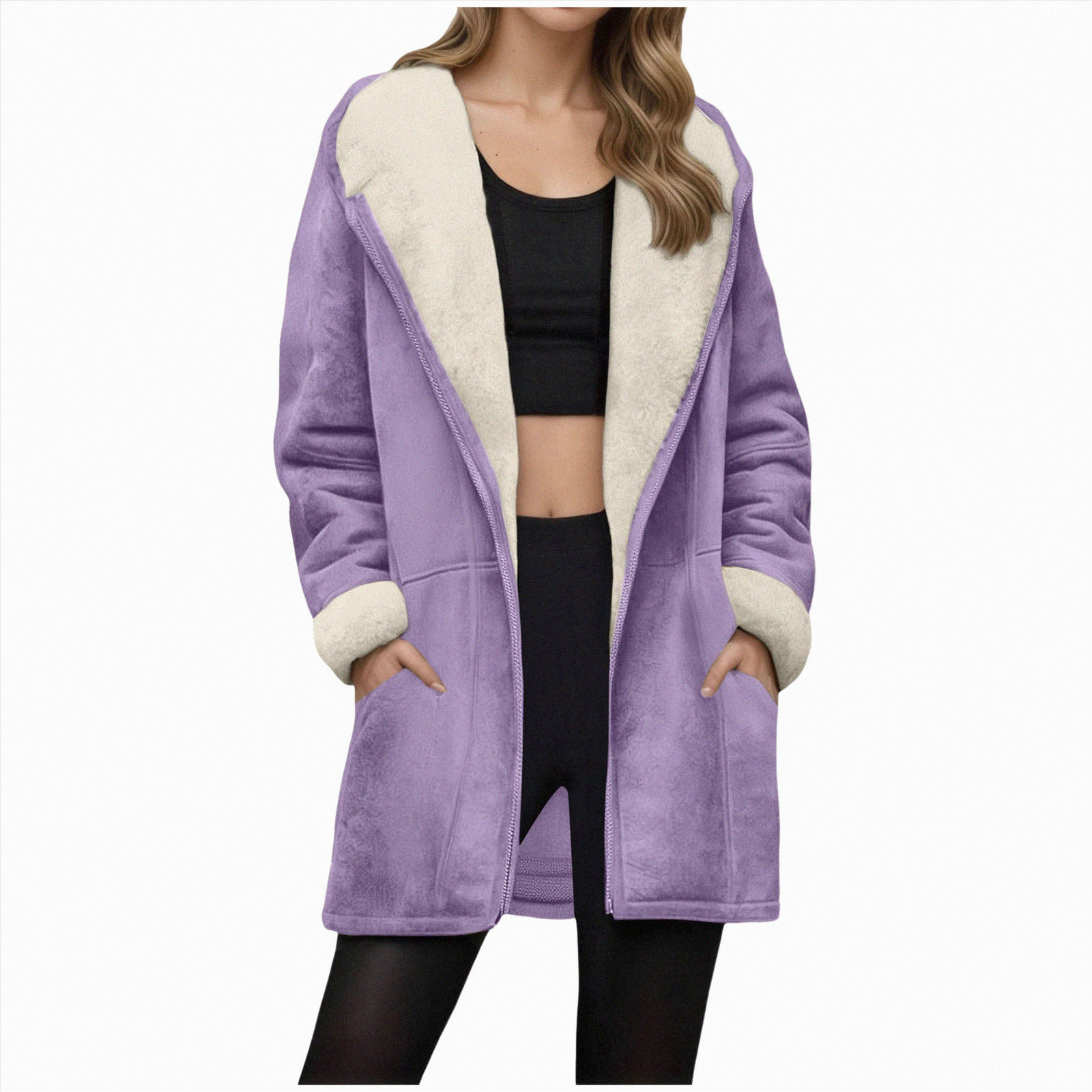 Drie Teddy Jacket Winter Coats for Women Plus Size Fleece Lined Jacket ...
