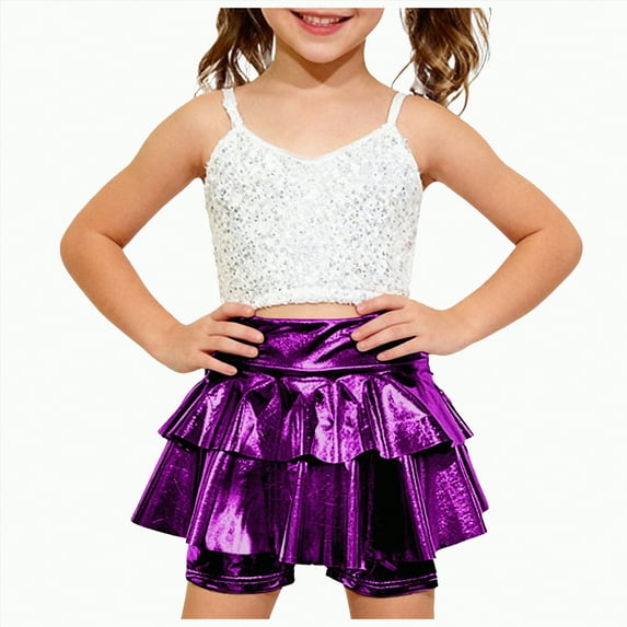 Drie Tutu for Girls Girls Sparkly Sequin A Line Skirt Kids Elastics ...