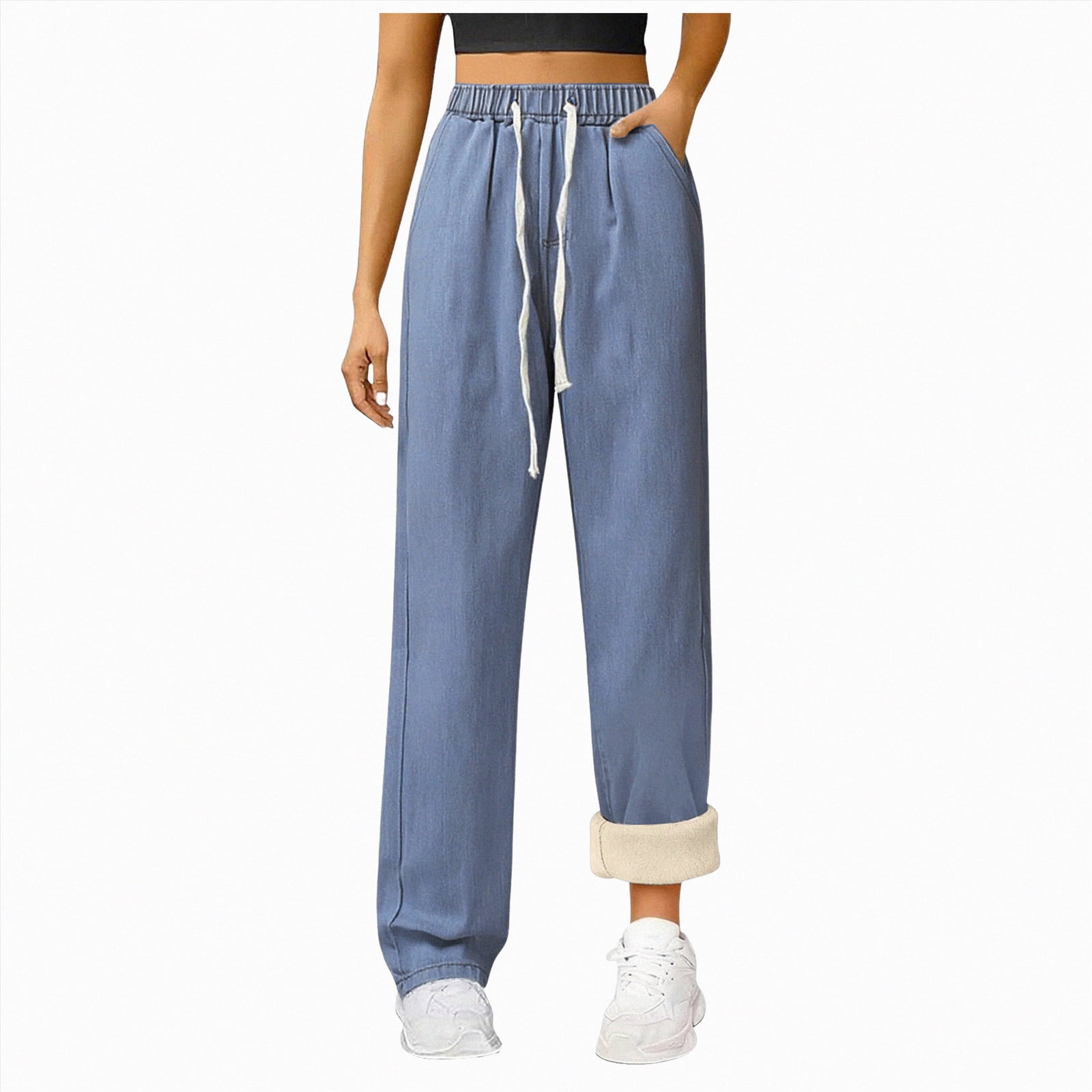 Drie Warm Jeans Women's Fleece Lined Jeans Thicken High Waisted Skinny ...