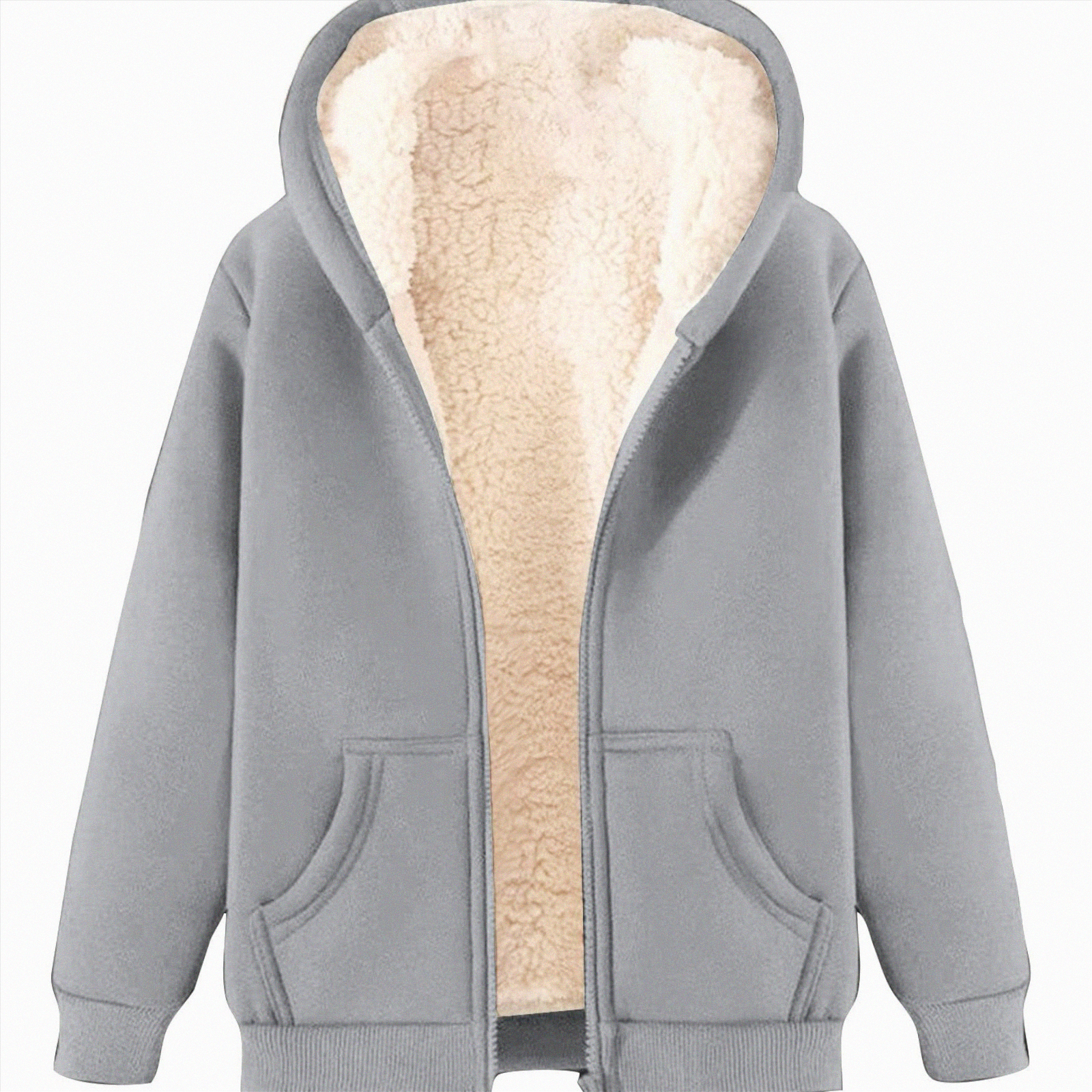 Drie Winter Clothing for Women Women with Hood Oversized Fluffy Fleece ...