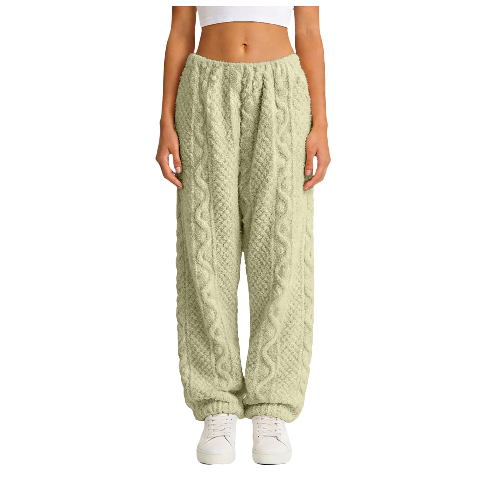 Drie Women Pajama Pants Women's Warm Plush Pajama Pants Soft Fluffy ...