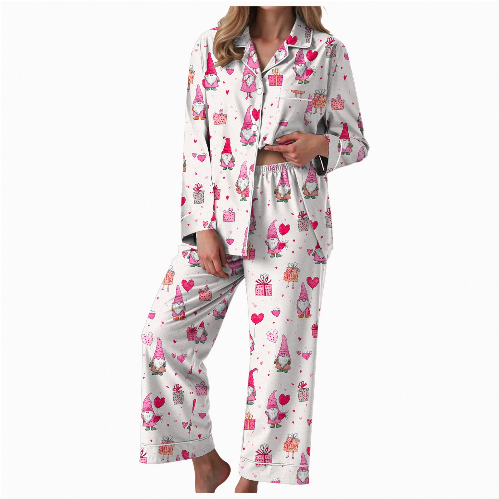 Drie Womens Pajama Sets Womens 2 Pack Pajama Set Long Sleeve Pajamas ...