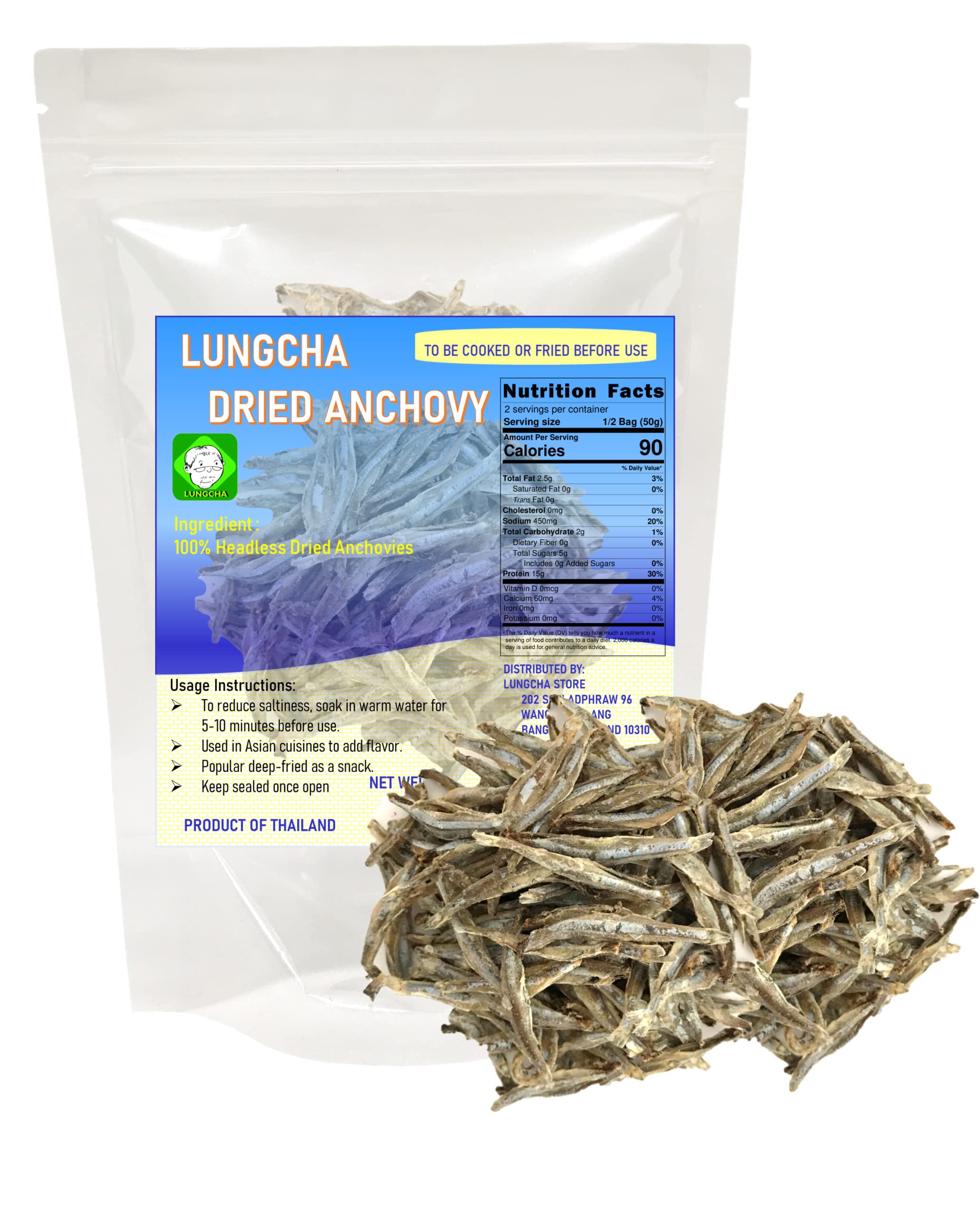 Dried Anchovy Headless Deep-frying as Snack or add flavor to soups ...