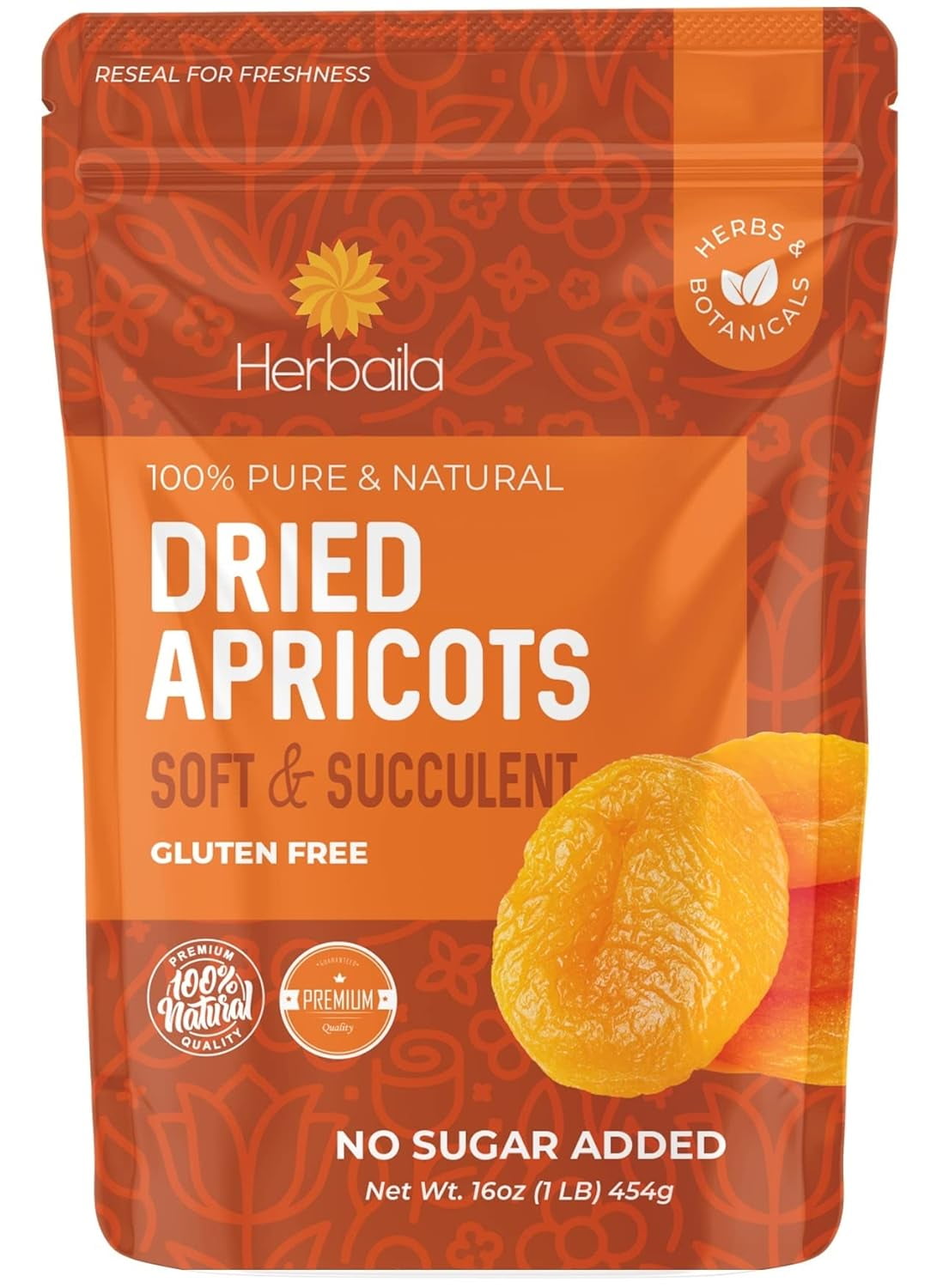 Dried Apricots No Sugar Added, 1 Pound. Dried Apricots Unsweetened ...