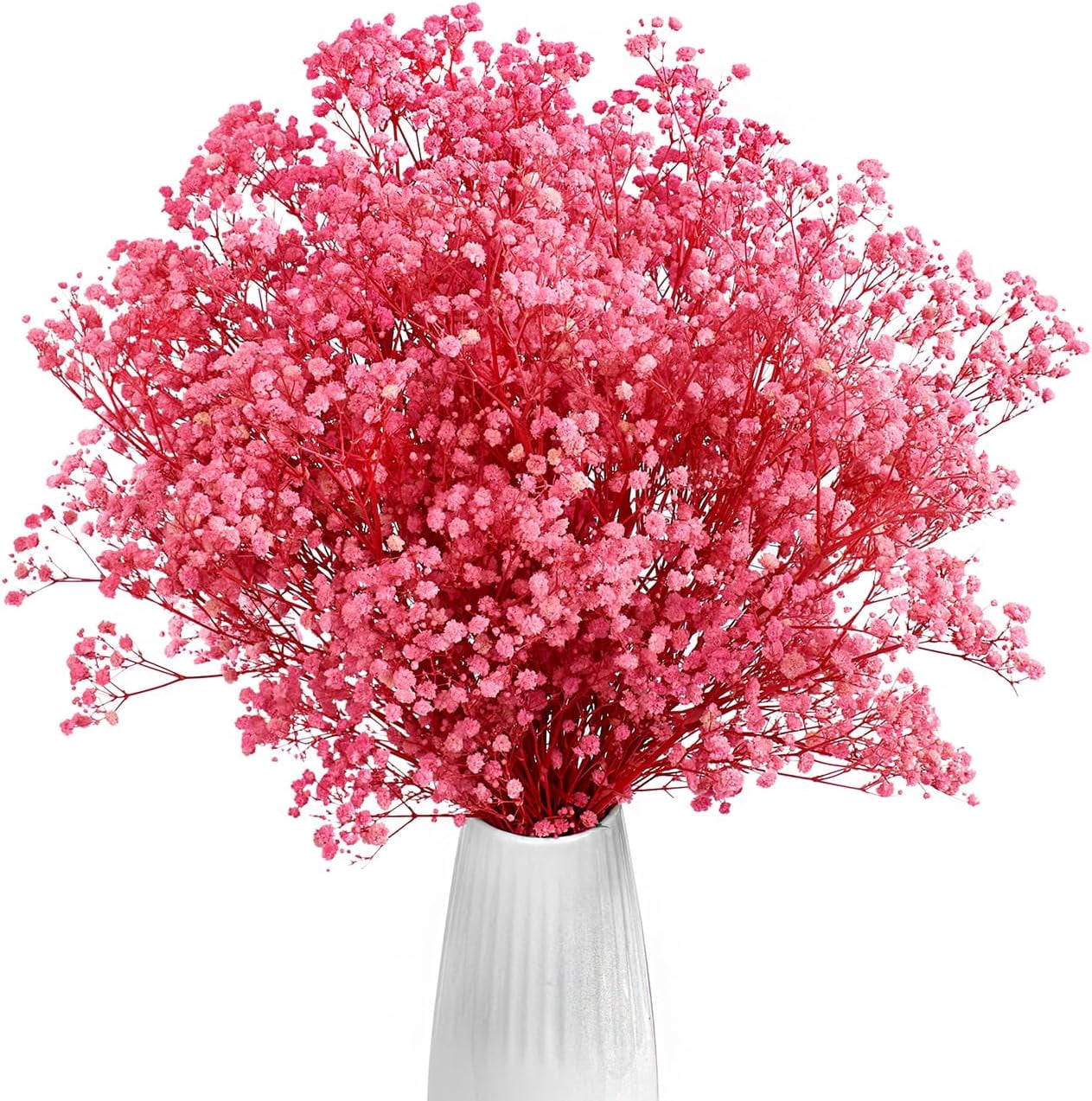 Dried Baby's Breath Flowers Pink, 17inch Dried Natural Flowers Babys ...