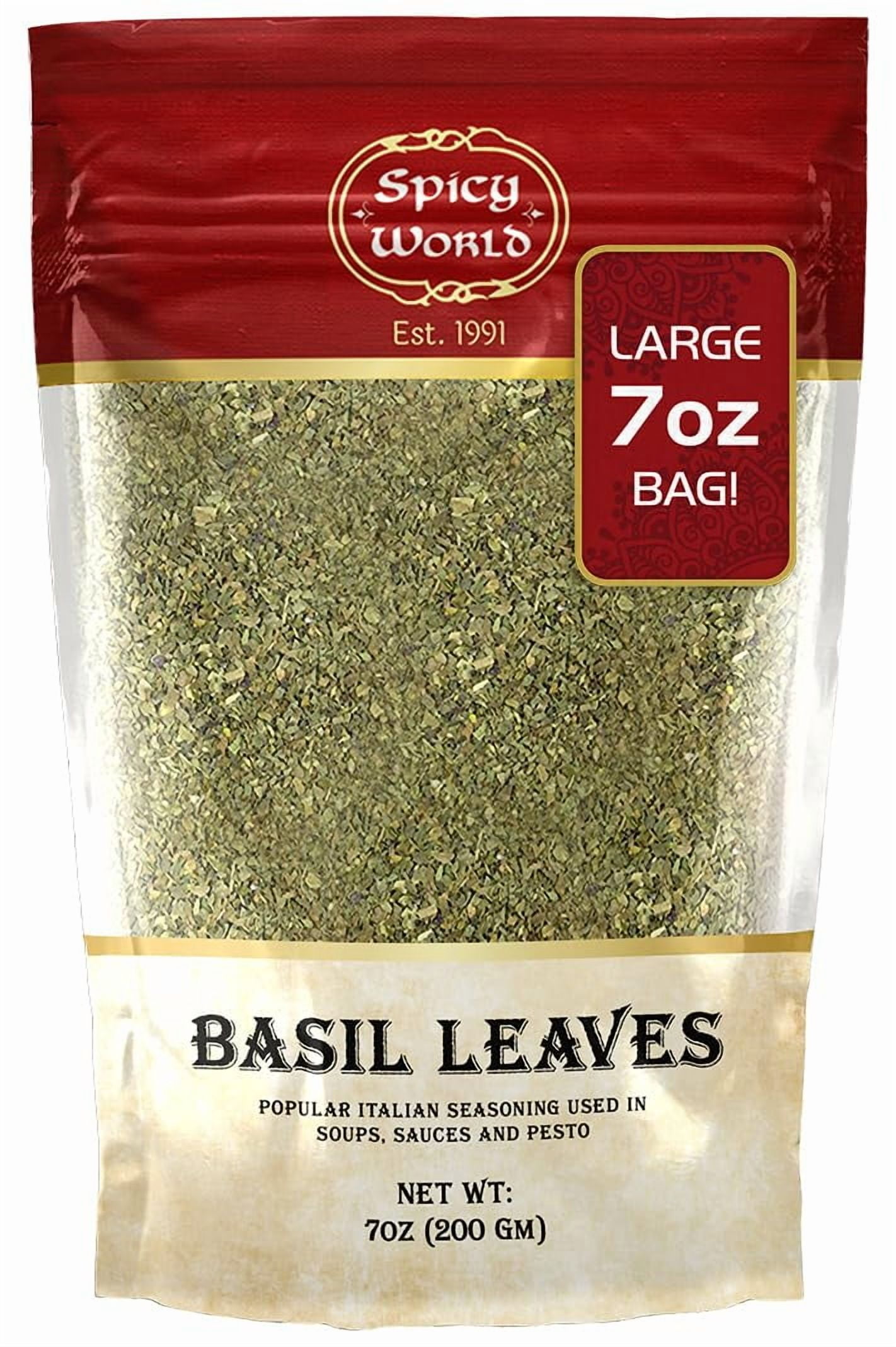 Dried Basil Leaves 7oz BCF26 (200g) - Natural, Non-GMO, Vegan, Ayurveda ...