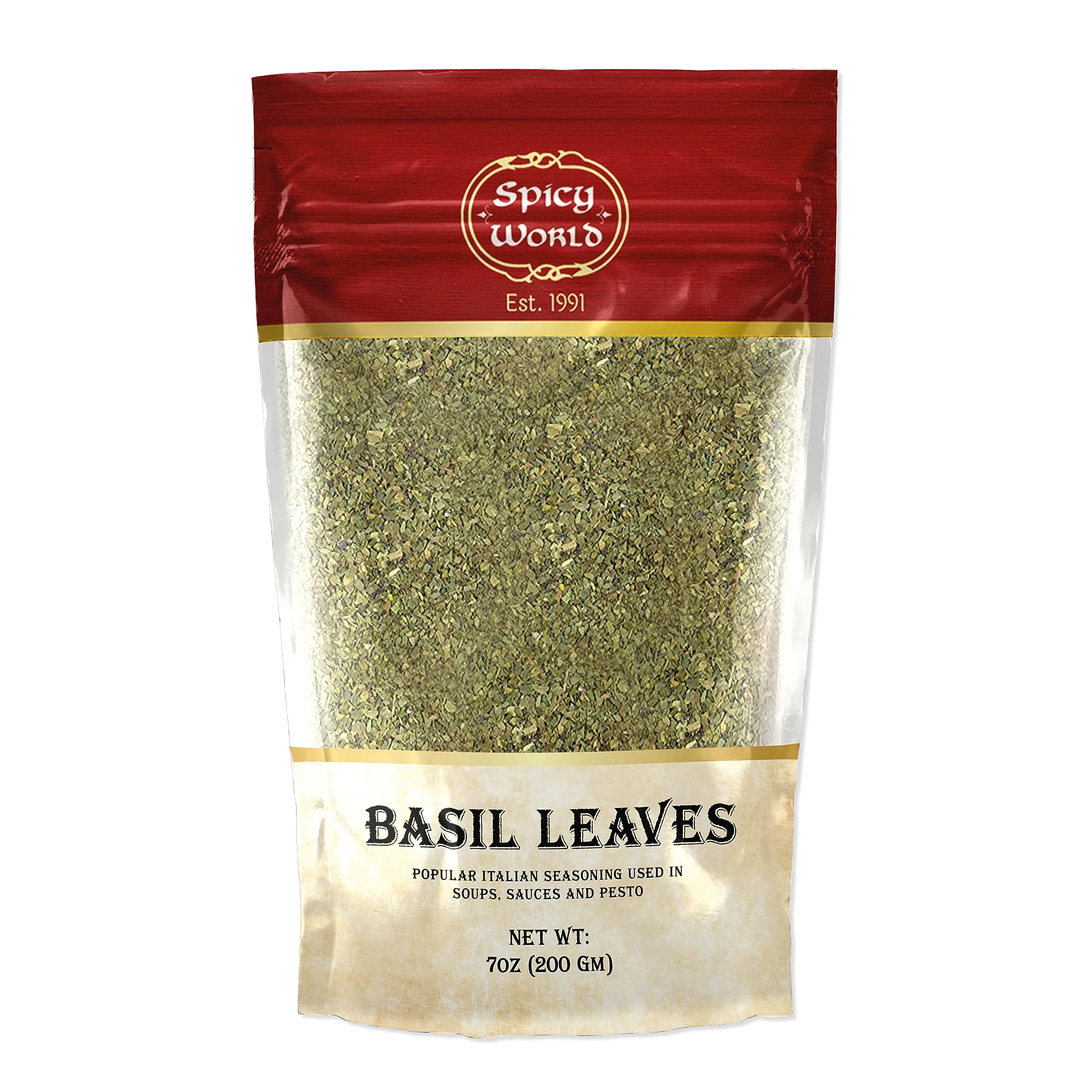 Dried Basil Leaves 7oz JB28 (200g) - Natural, Non-GMO, Vegan, Ayurveda ...