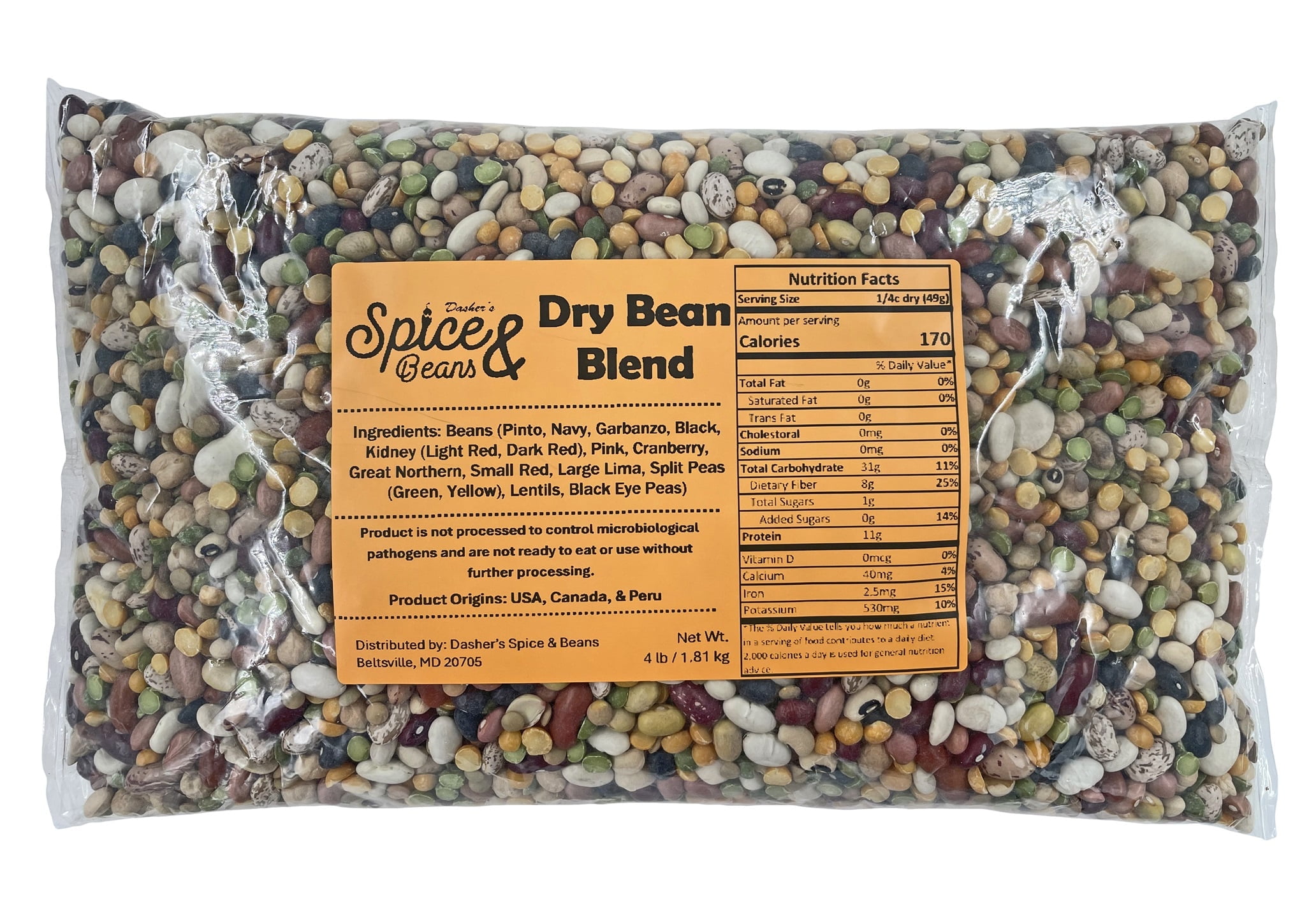 Dried Bean Blend | Made in America | 6 lbs. - Walmart.com