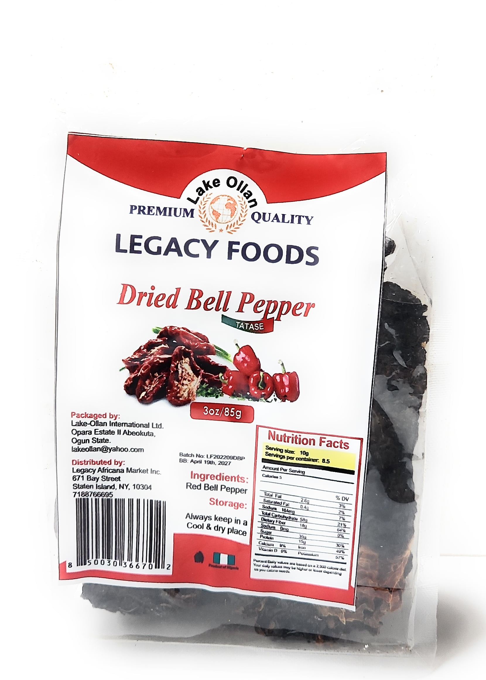 Dried Bell Pepper 3oz. Product of Nigeria - Walmart.com