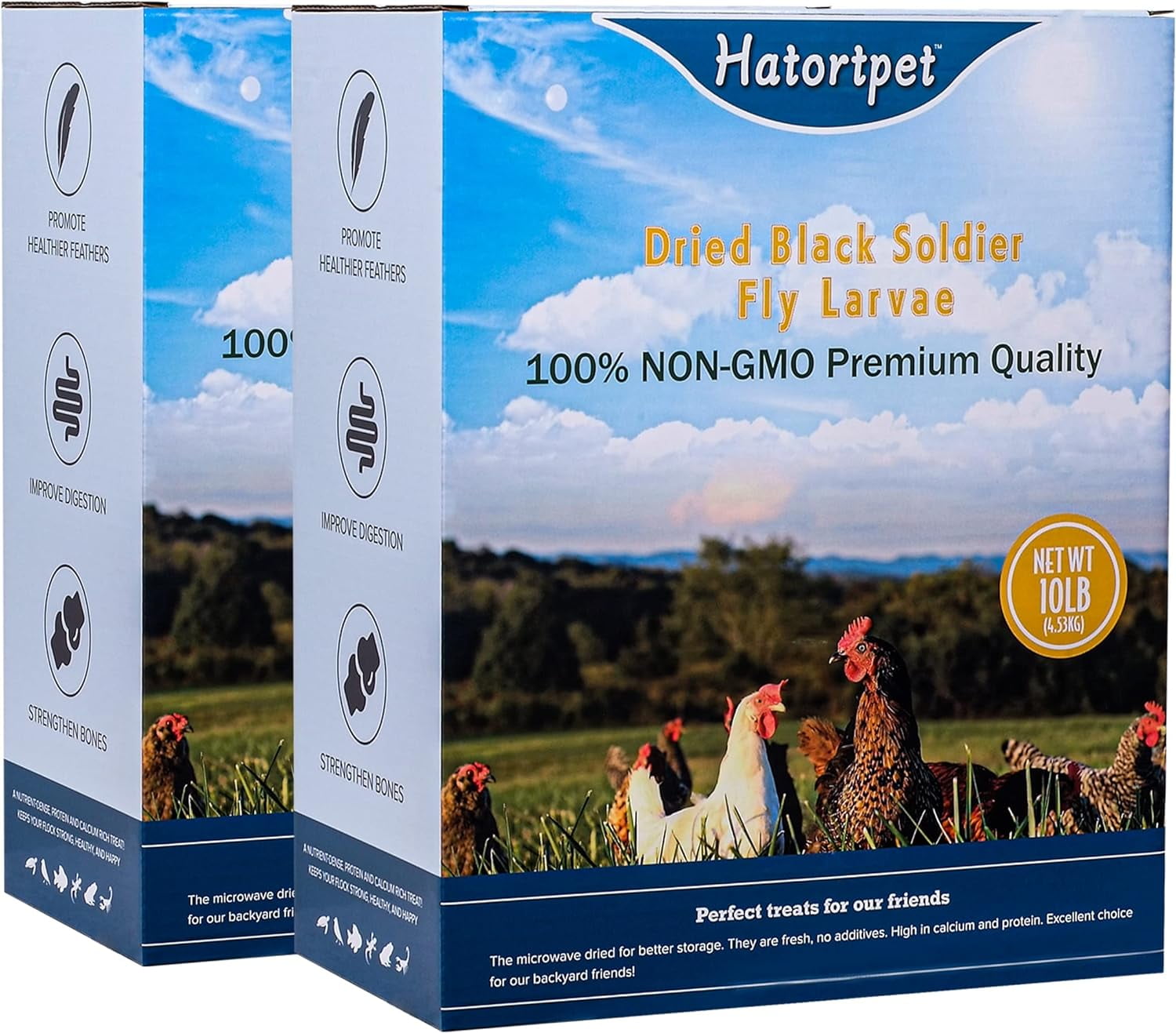 Dried Black Soldier Fly Larvae 20LB-Pure Natural Non-GMO BSF Larvae for Chickens-More Calcium ...