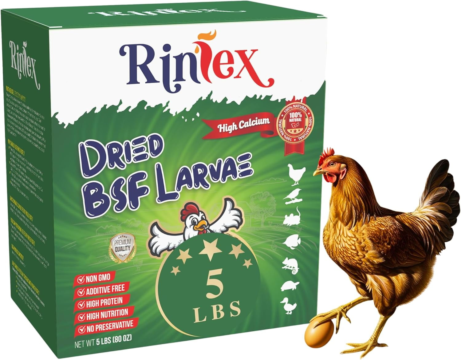 Dried Black Soldier Fly Larvae 5 lbs - BSFL is High Calcium Source than ...