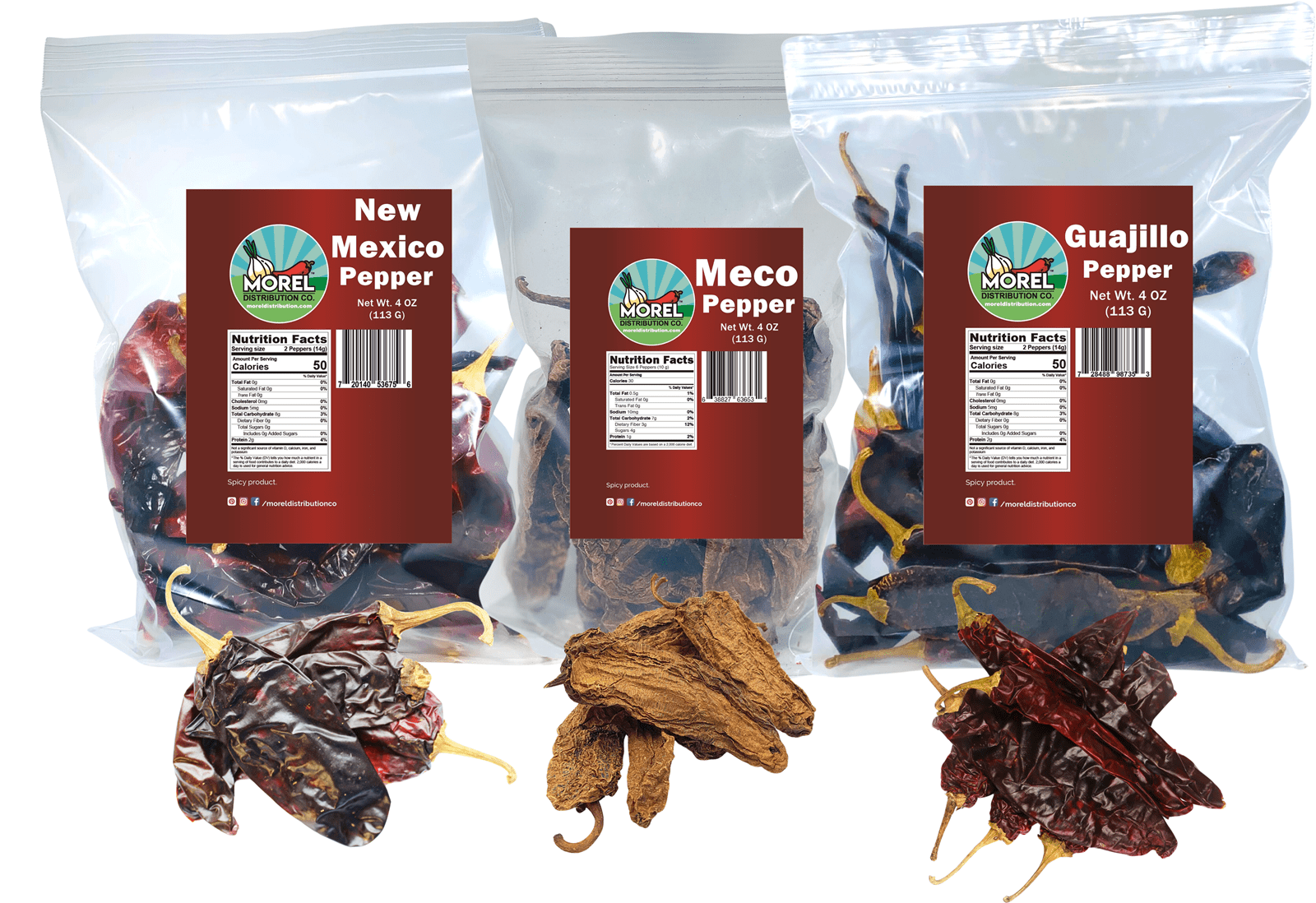 Dried Chile Peppers Variety Pack (12 oz Total) New Mexico Chiles ...