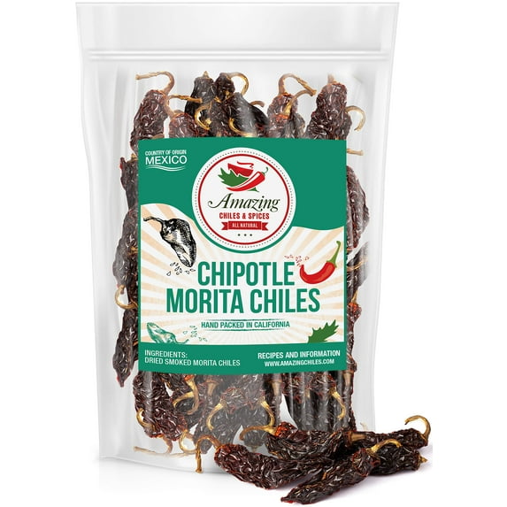 Dried Chipotle Morita Chile KEF28 Peppers 8 oz - Robust Smokey Flavor ...