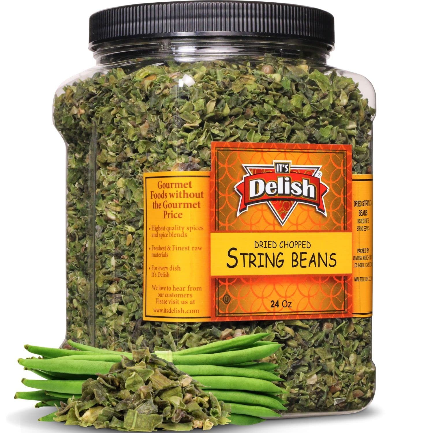 Dried Chopped String Beans by Its Delish, 24 OZ Jumbo Container ...