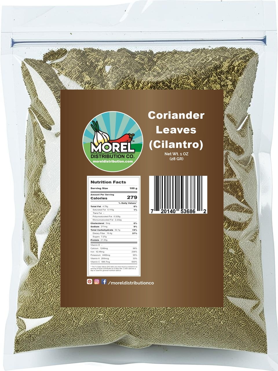 Morel Distribution, Dried Coriander Leaves, Cilantro Leaf, Cut and ...