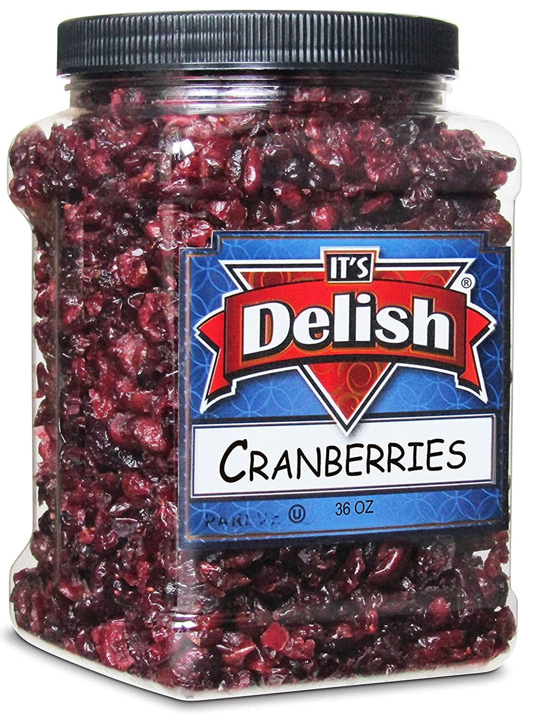 Dried Cranberries by It's Delish, 36 Oz Jumbo Container Bulk Fresh ...